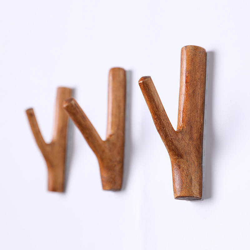 Wooden Tree Branch Hook Solid Wood Branch Shape Wa... – Grandado