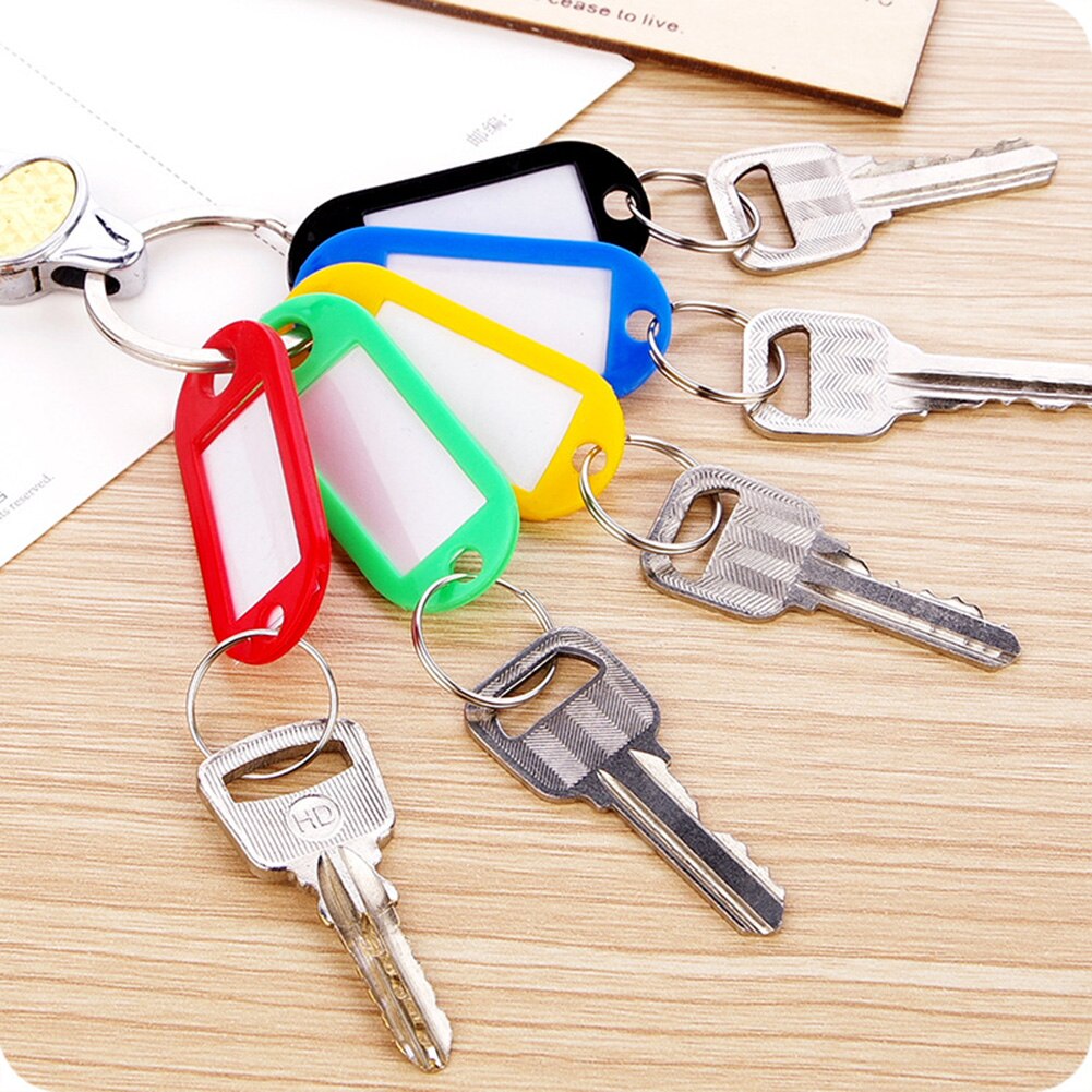 20/40Pcs Plastic Keychain Key Tags Id Label Name T... – Grandado