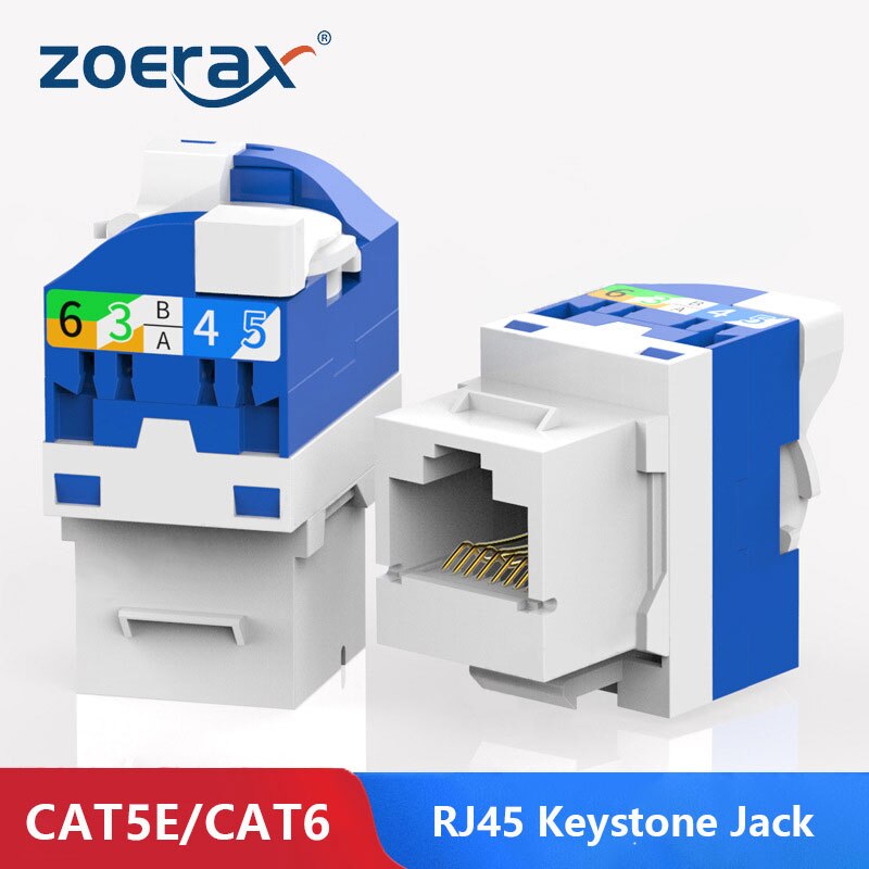 ZoeRax 5/10PCS Cat5e Cat6 RJ45 Keystone Jack Modul... – Grandado