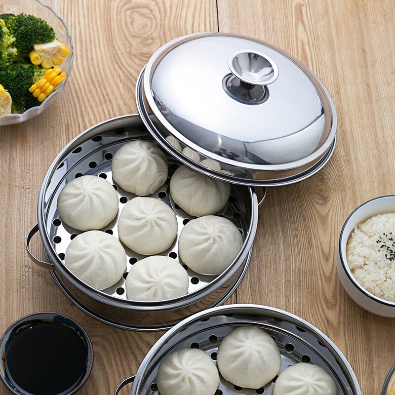 Stainless steel three-layer steamer home kitchen r... – Vicedeal