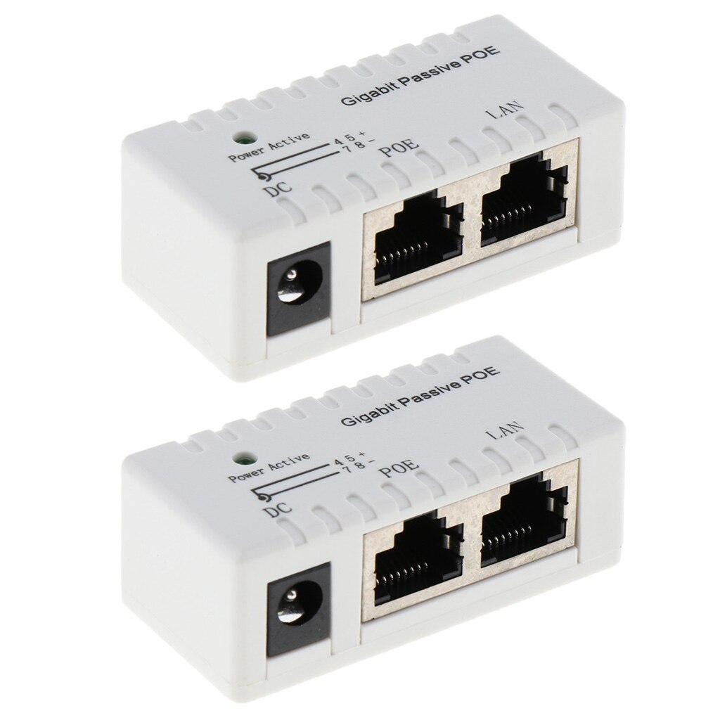MagiDeal 2x Passive PoE Injector Power Over Ethern... – Vicedeal