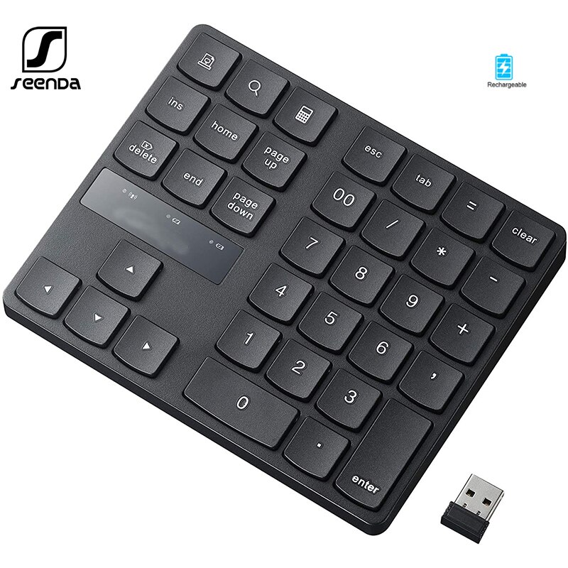 SeenDa Wireless Numeric Keypad Rechargeable Number... – Vicedeal