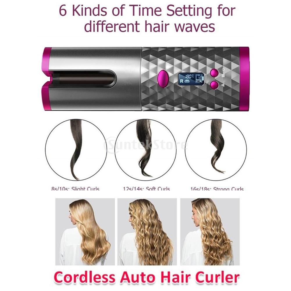 Auto Rotating Hair Curler Cordless Waver Curling I... – Vicedeal