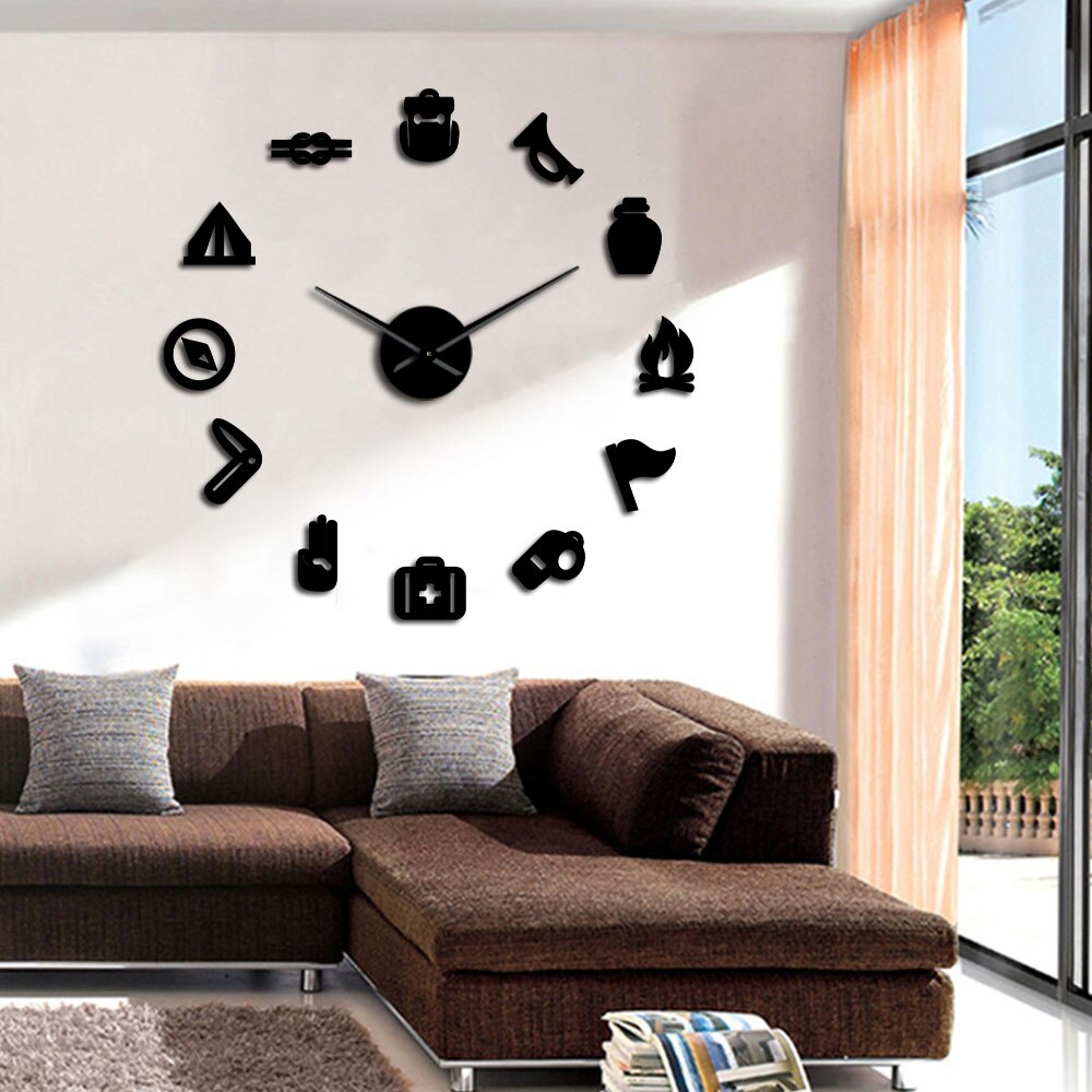 Camping Scouting DIY Giant Wall Clock Junior Kids ... – Grandado