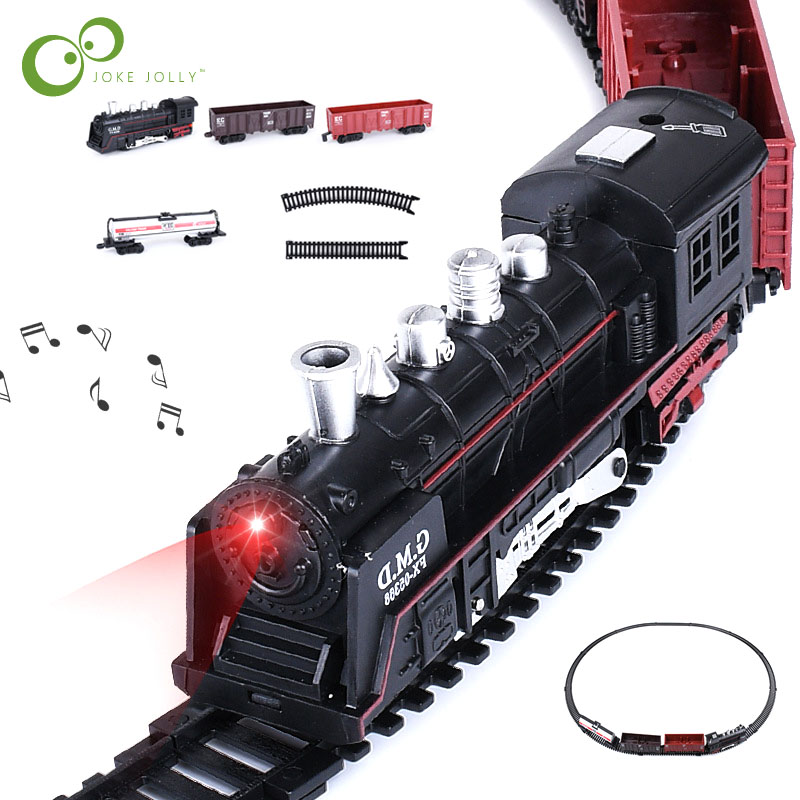 Children's Electric Retro Steam Train Set Trac... – Grandado