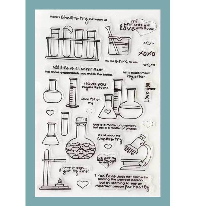 ZATBWS chemistry lab Clear Stamps For DIY Scrapboo... – Grandado