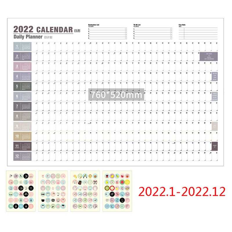 2022 Year Annual Plan Calendar Daily Schedule With... – Grandado
