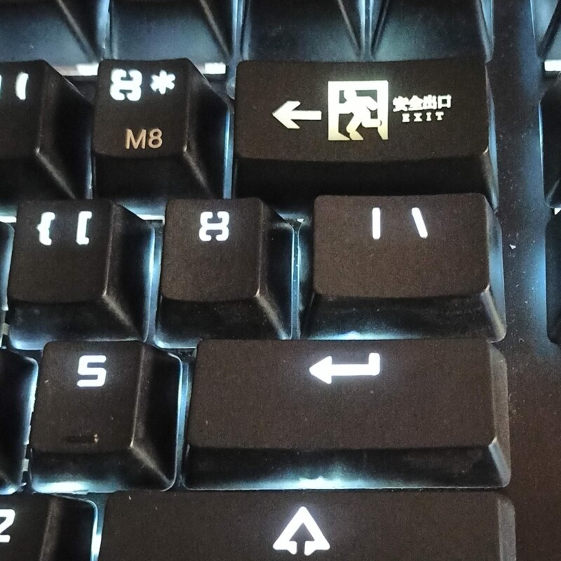 R1 2U Backspace Keycap Shine Through Keycaps ABS E... – Grandado