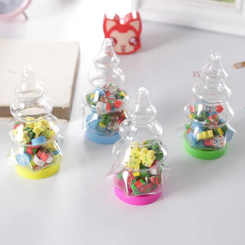 Christmas Santa Tree Mini Eraser Kawaii Students S... – Grandado
