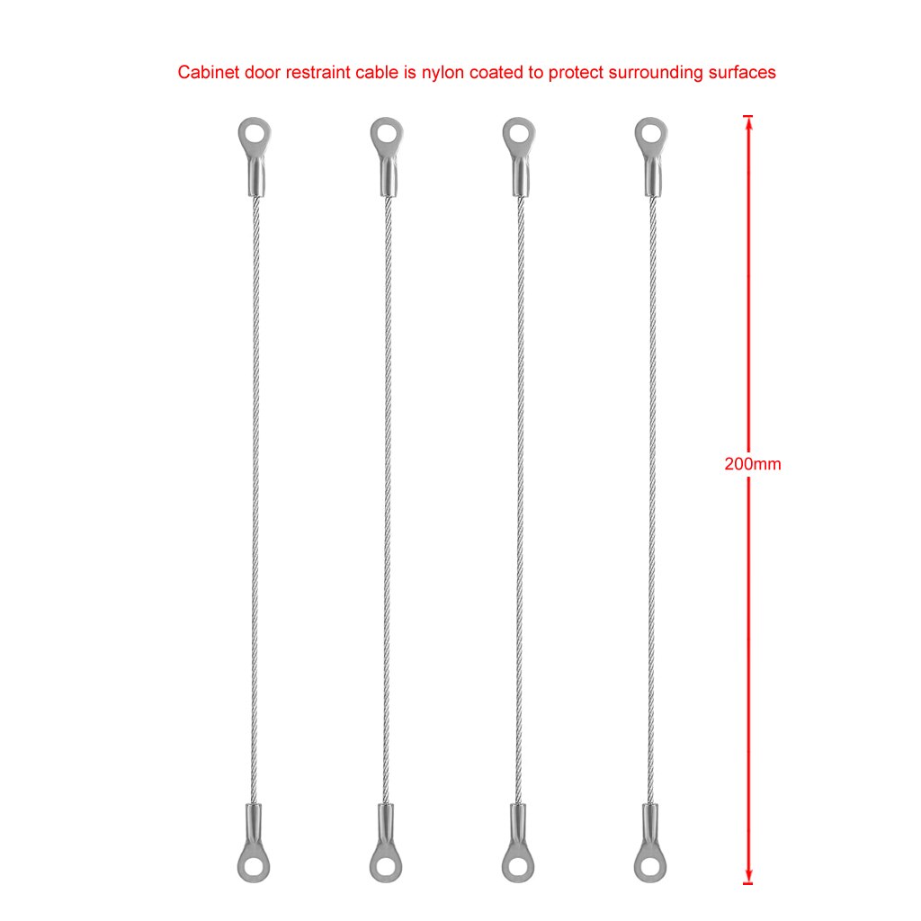 4X Cabinet Door Restraint Kit Flexible Lanyard Cab... – Grandado