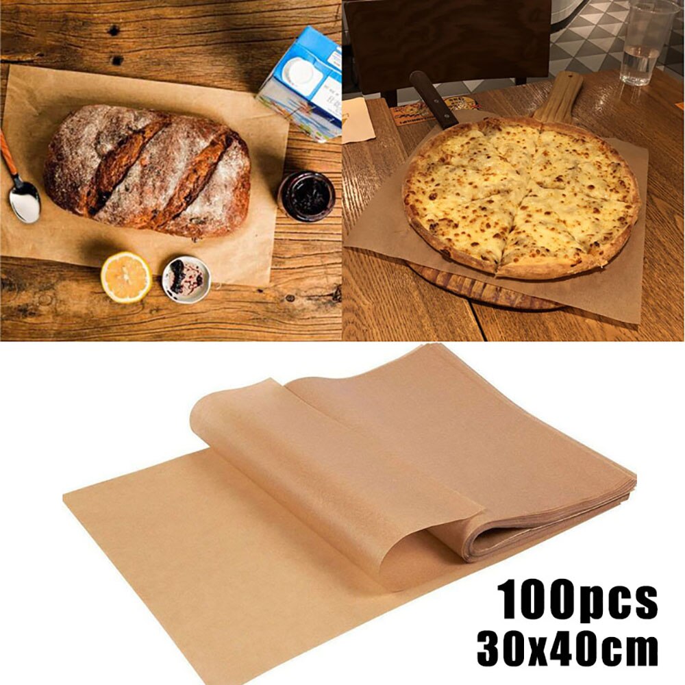 100 PCS Parchment Paper Sheets Precut Unbleached B... – Grandado