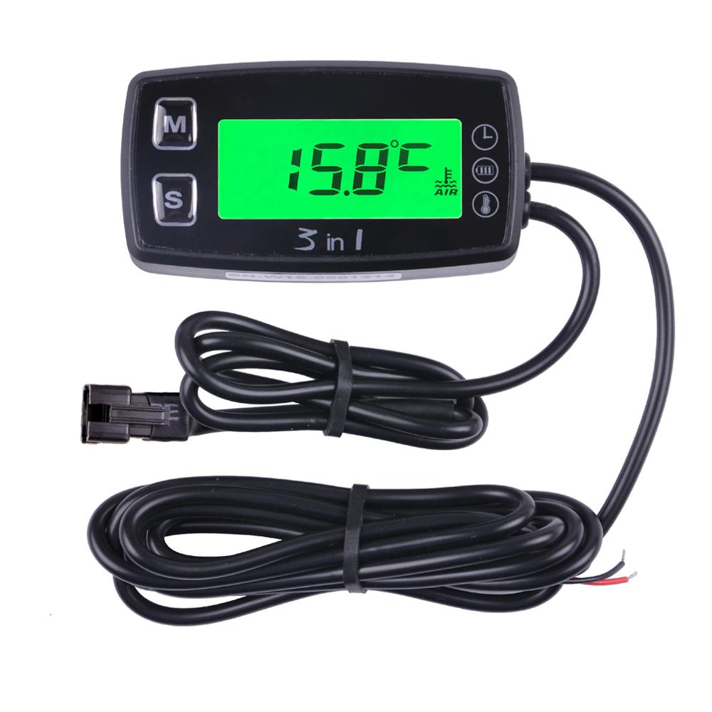 3 in 1 temperatuurmeter thermometer voltmeter klok... – Grandado