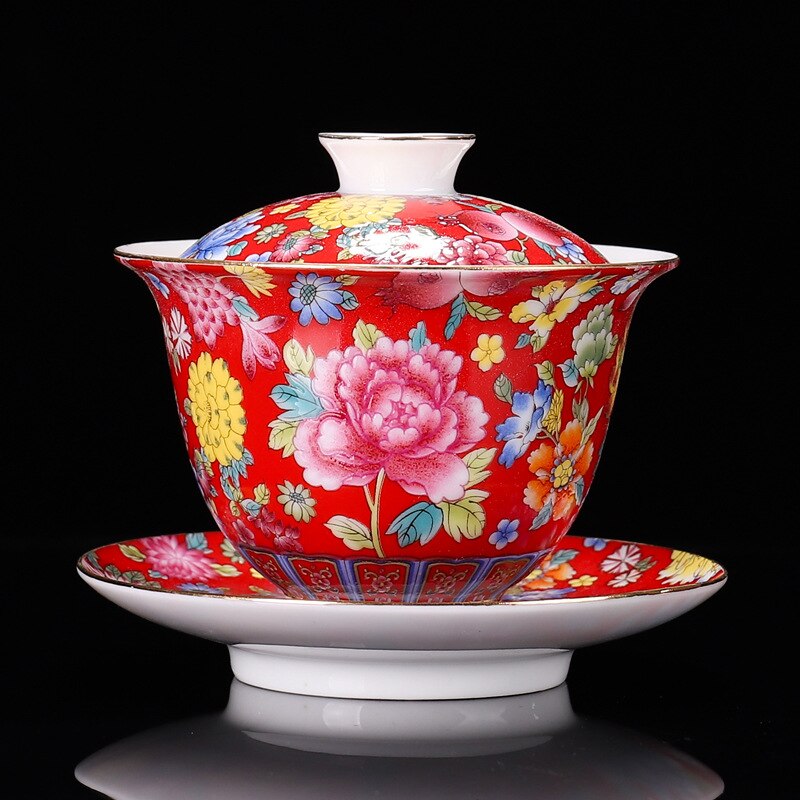 China Gaiwan 200ml Ceramic Tea Tureen Porcelain Te... – Grandado