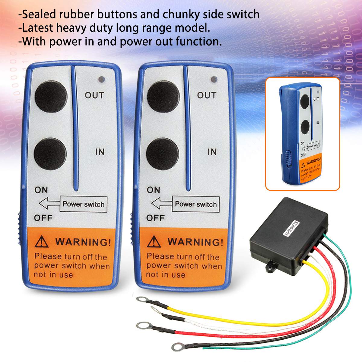 Vehicle Car Wireless Winch Electric Remote Control... – Grandado