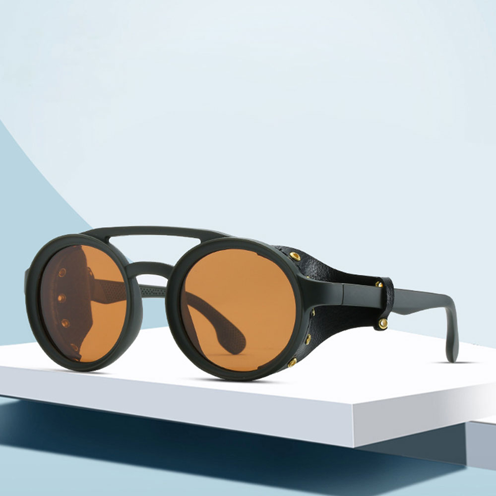 Retro Vintage Round Polarized Punk Steampunk Sungl... – Grandado