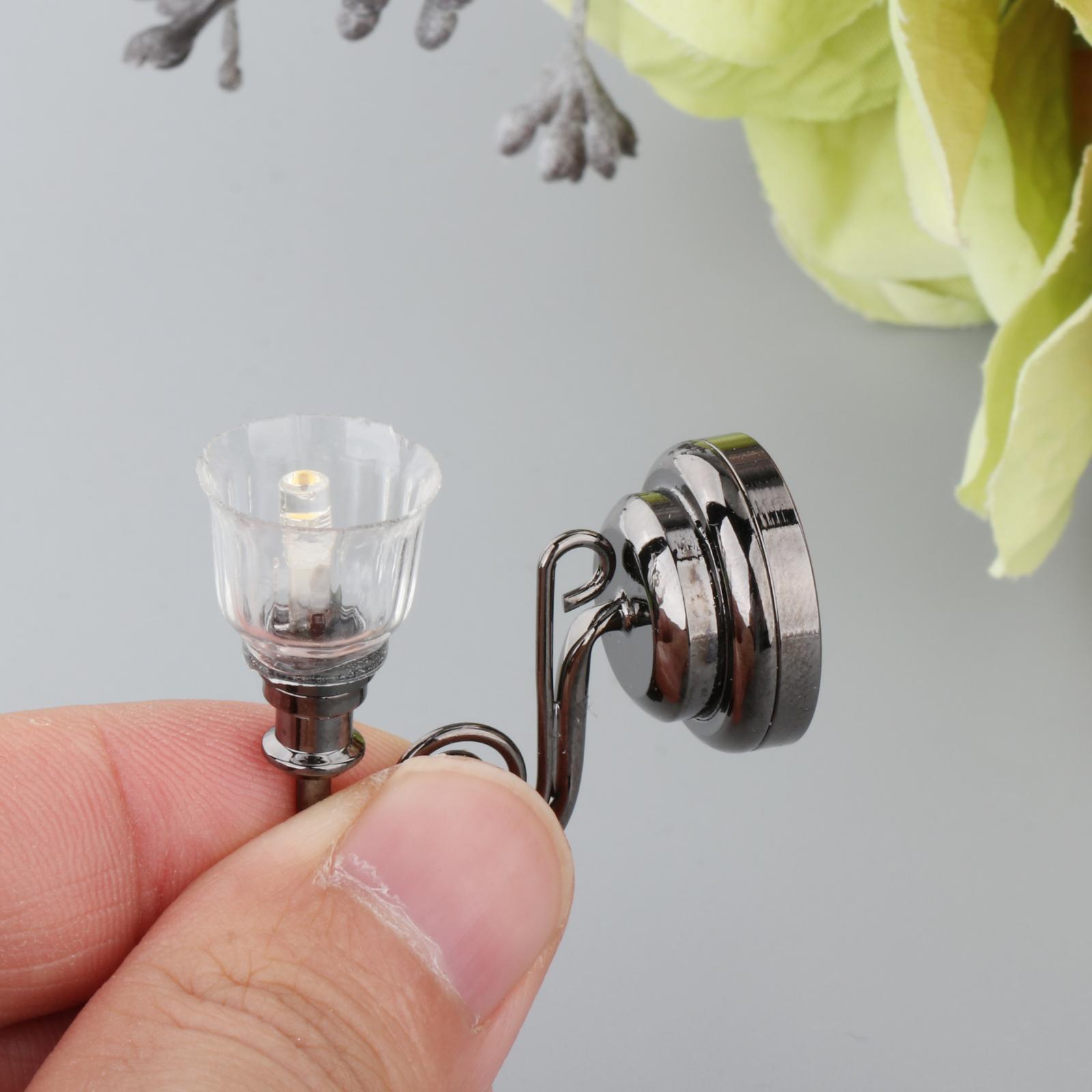 1:12 Miniature Table Lamp Mini Floor Lamp DIY Mode... – Vicedeal