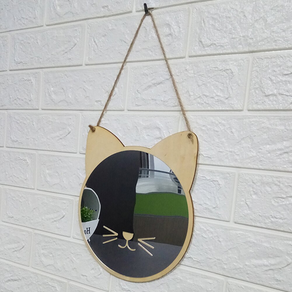 Cute Hanging Home Wooden Mirror Cartoon Wall Decor... – Grandado