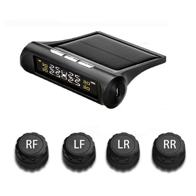 Smart Solar TPMS Car Tire Pressure Alarm Monitor S... – Grandado