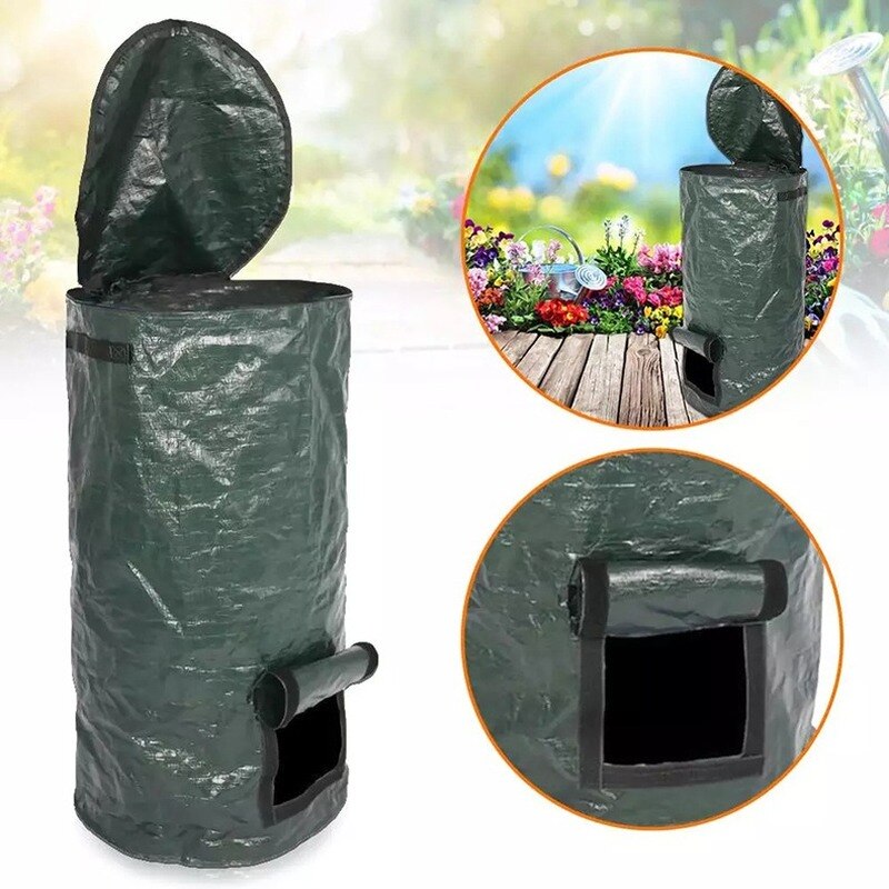 Collapsible Garden Yard Compost Bag with Lid Organ... – Vicedeal