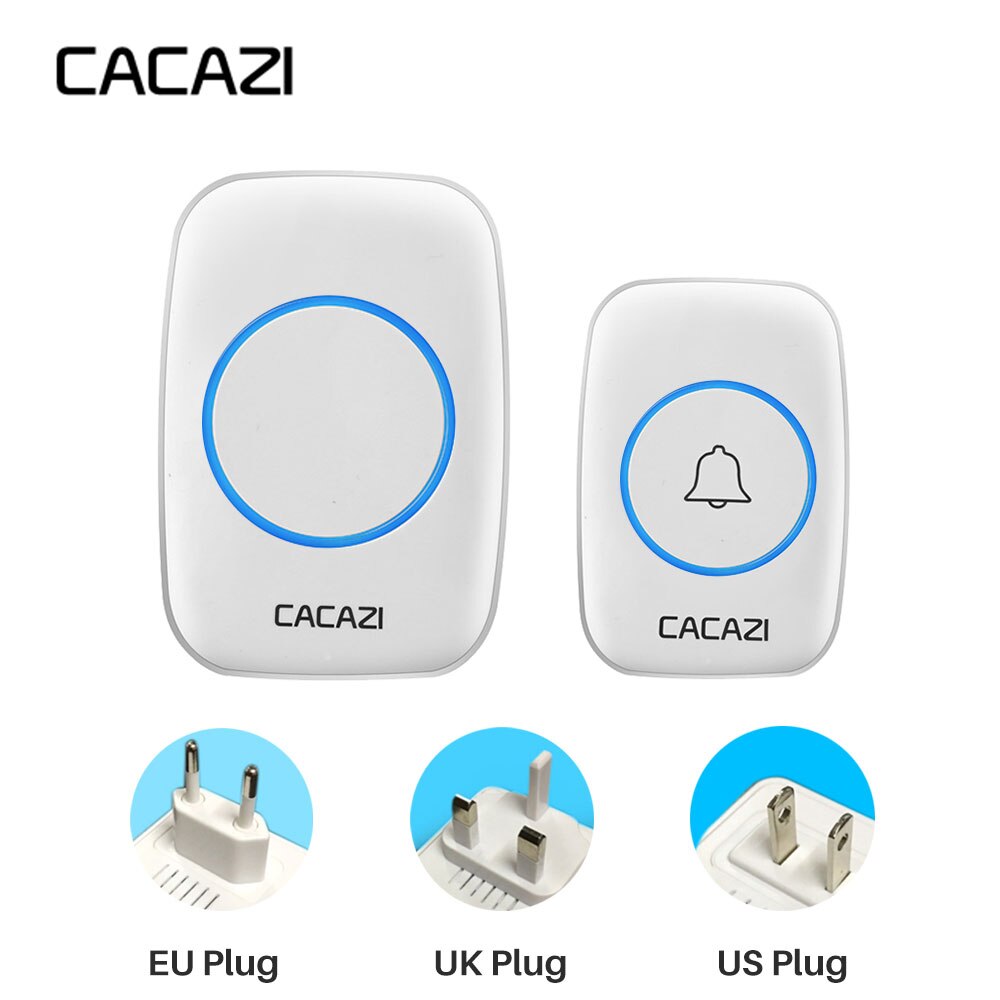 Sonnette de porte sans fil AC 100-240V, portée de ... – Grandado