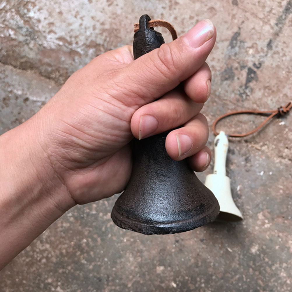 Iron Hand Bell for School Small Retro Call Bell fo... – Grandado