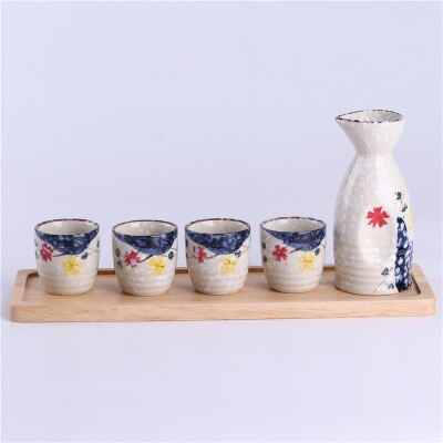Japanese style ceramic household wine set sake whi... – Vicedeal