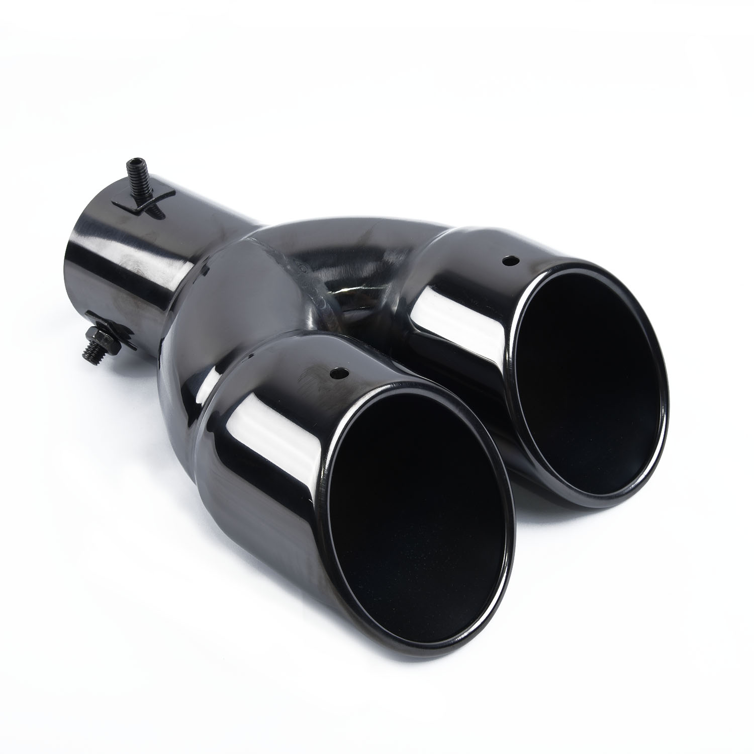 Dubbele Outlet Straight Gloss Black Universal Rear... – Vicedeal