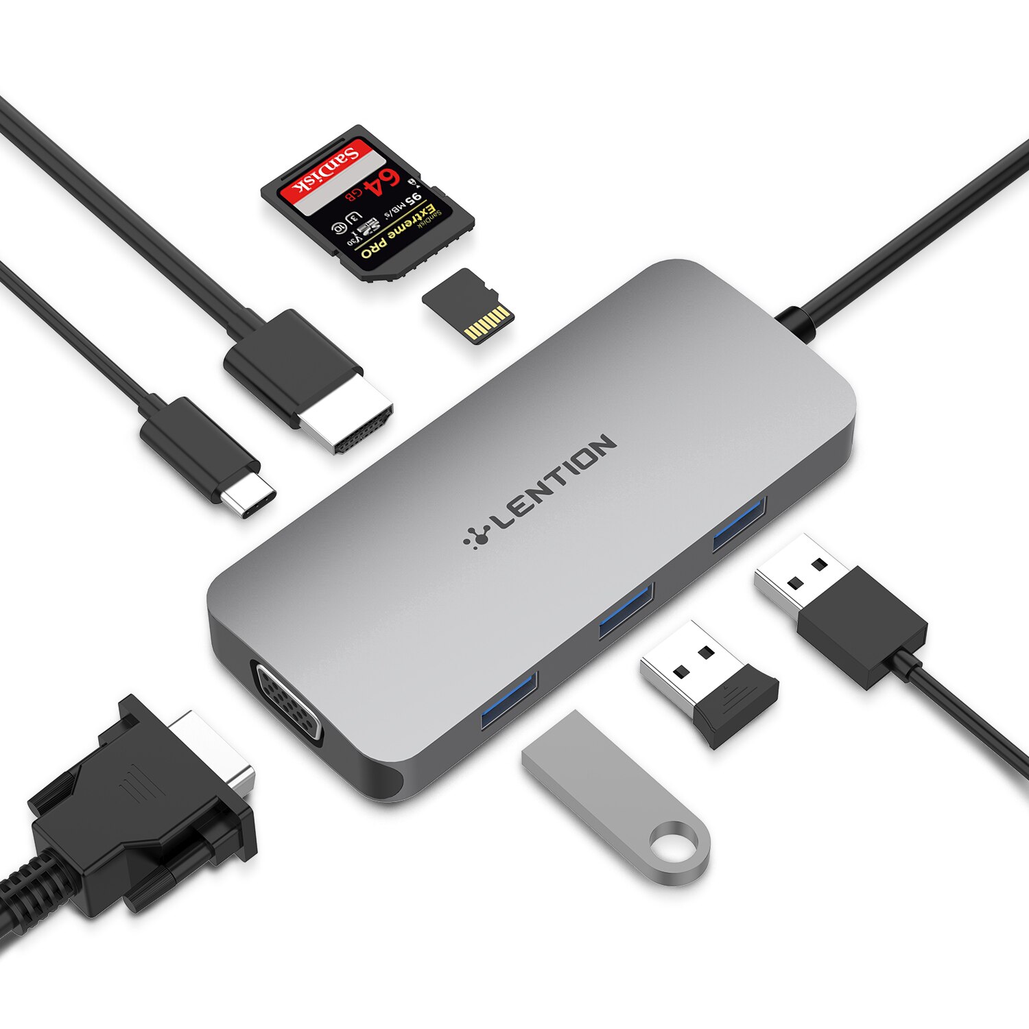 Lention USB HUB zu Multi USB 3,0 HDMI Adapter Dock... – Vicedeal