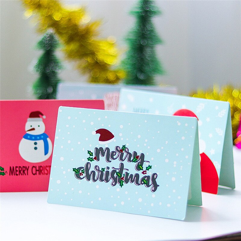 9pcs/set Rectangle Christmas Greeting Card Santa C... – Vicedeal