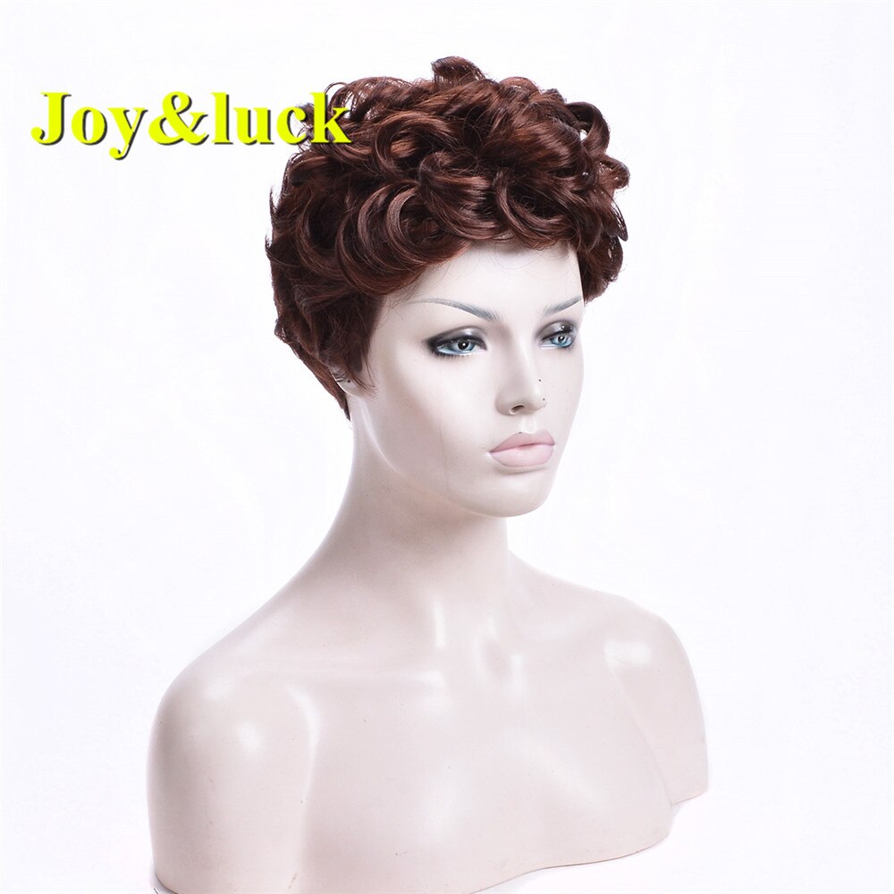 Joy&luck Short Wig Culry Synthetic Wigs for Women ... – Grandado