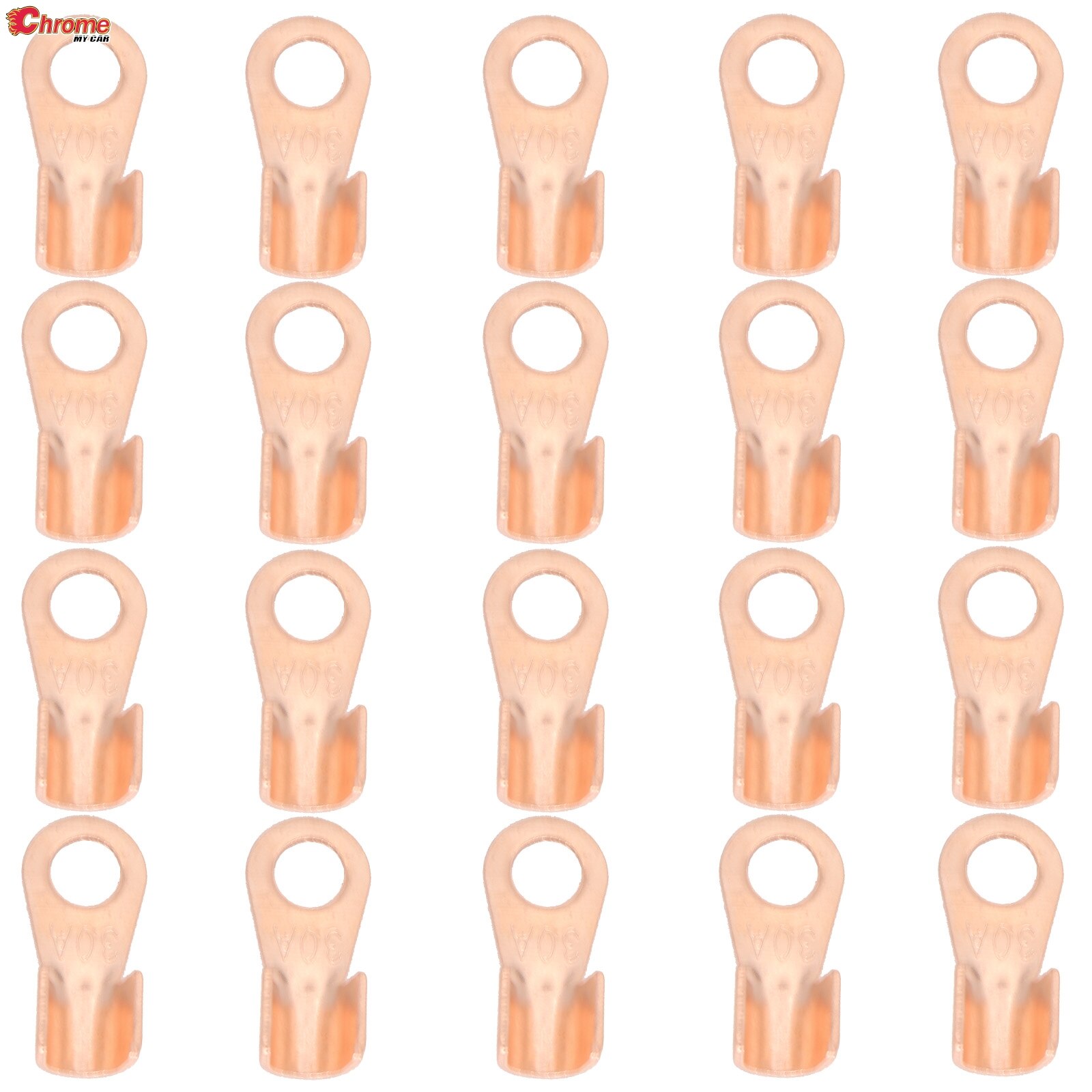 20pcs 6mm 30A Car Copper Circular Splice Battery T... – Grandado