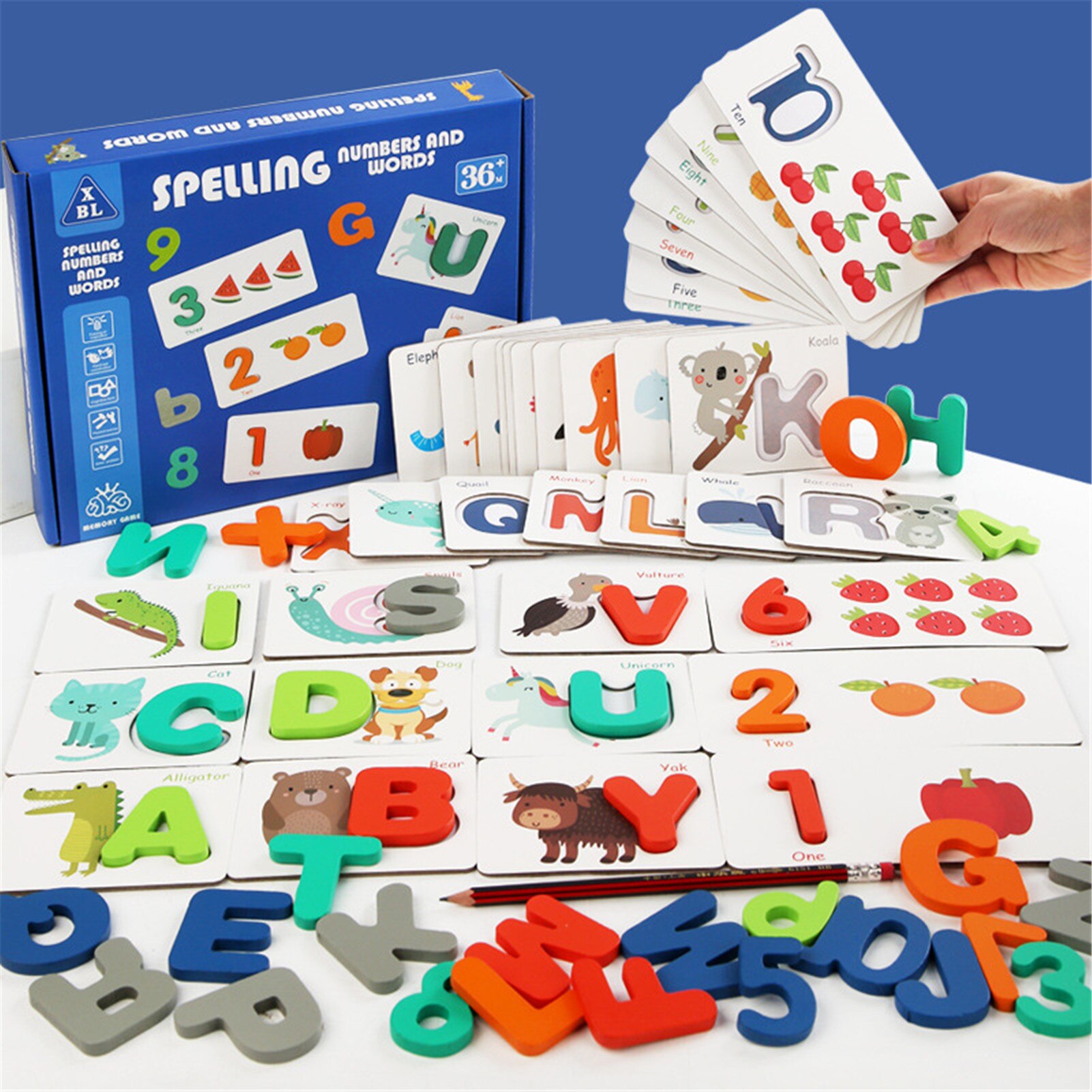 Wooden Spelling Word Game Educational Unique Puzzl... – Vicedeal