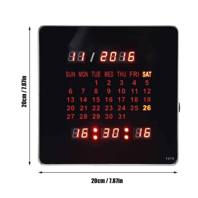 Digital Wall Clock Digital Wall Calendar Double Ha... – Grandado