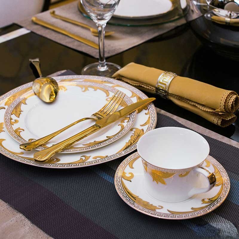 Phnom Penh plate steak plate knife and fork club h... – Grandado