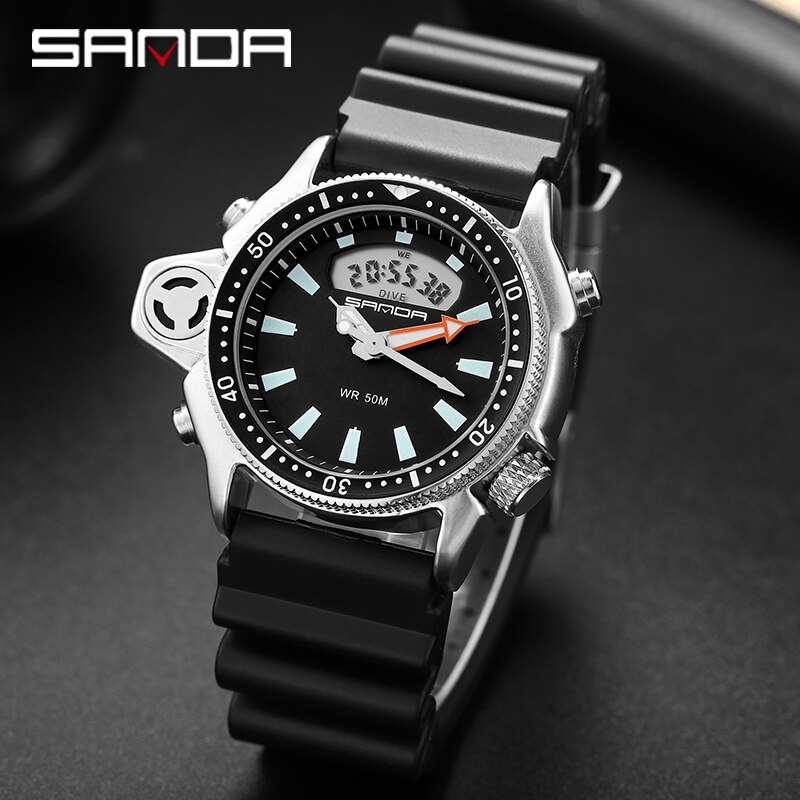 Sanda Sport Heren Quartz Digitaal Horloge Creatief... – Vicedeal