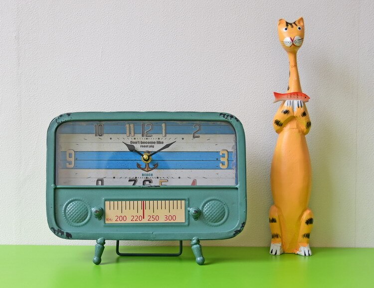 European nostalgic retro radio type iron pendulum ... – Grandado