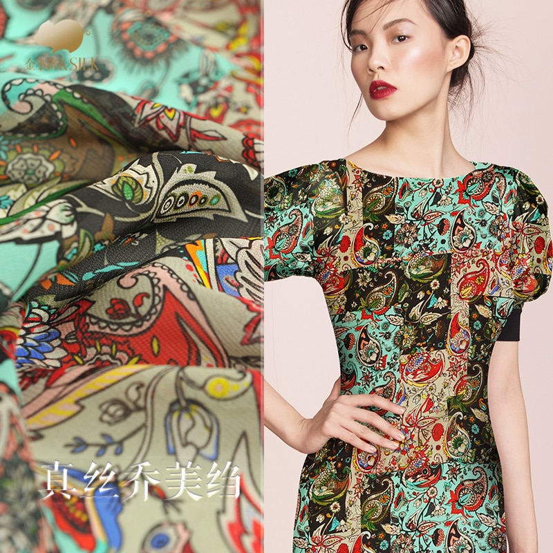 die Seide Krepp seide stoff frühling und sommer kl... – Grandado