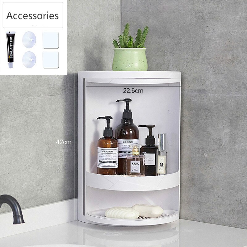 Rotating Storage Rack Bathroom Kitchen Corner Orga... – Grandado