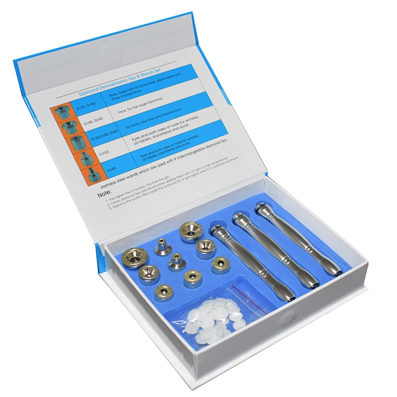 3 Wand 9 Diamond Tip Microdermabrasion Dermabrasio... – Vicedeal