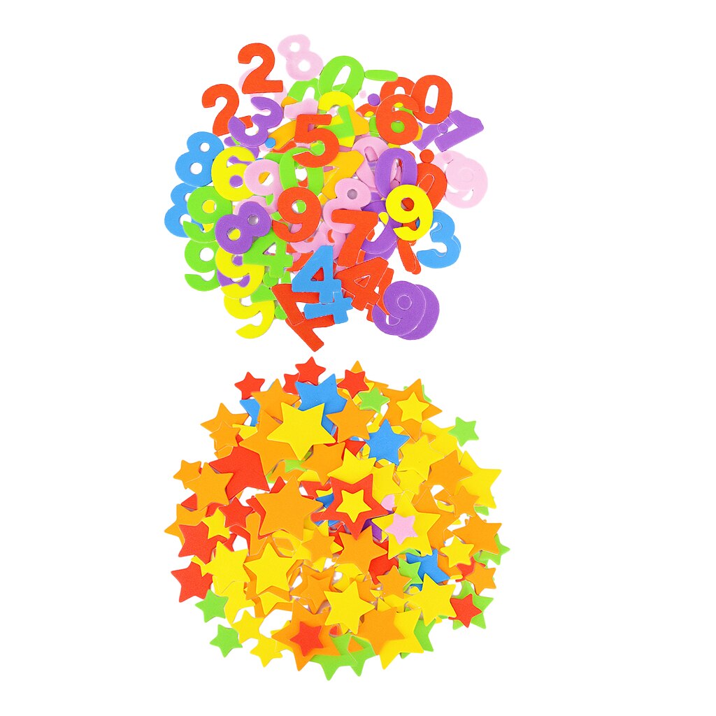 4 Zakken Eva Kids Craft Stickers Ster Nummer Foam ... – Grandado