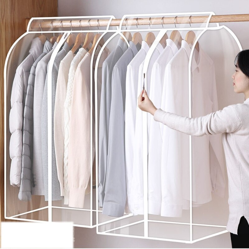 Hanging Garment Bag Clear Window Wardrobe Closet C... – Grandado