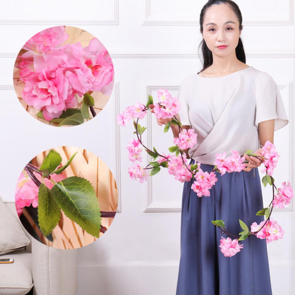 1.7m Artificial Sakura with Leaf Rattan Vine Garde... – Vicedeal