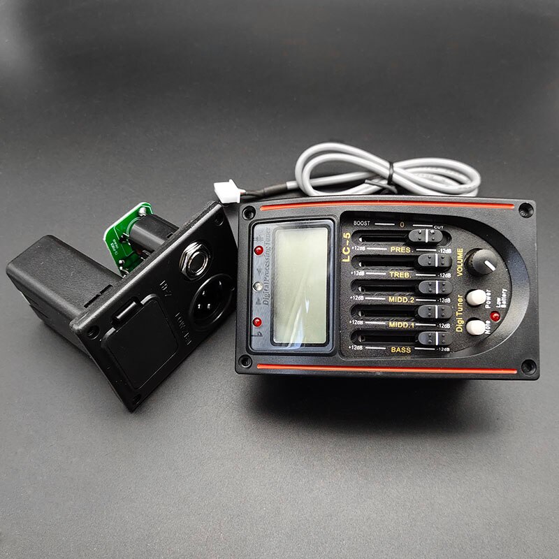 LC-5 5 Bands Acoustic Guitar Pickup EQ Preamp LCD ... – Grandado