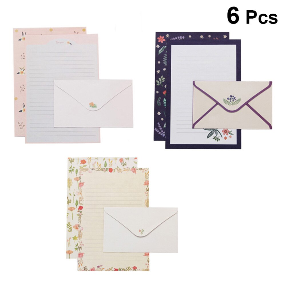 6 Sets of Letter Papers Simple Colorful Beautiful ... – Vicedeal