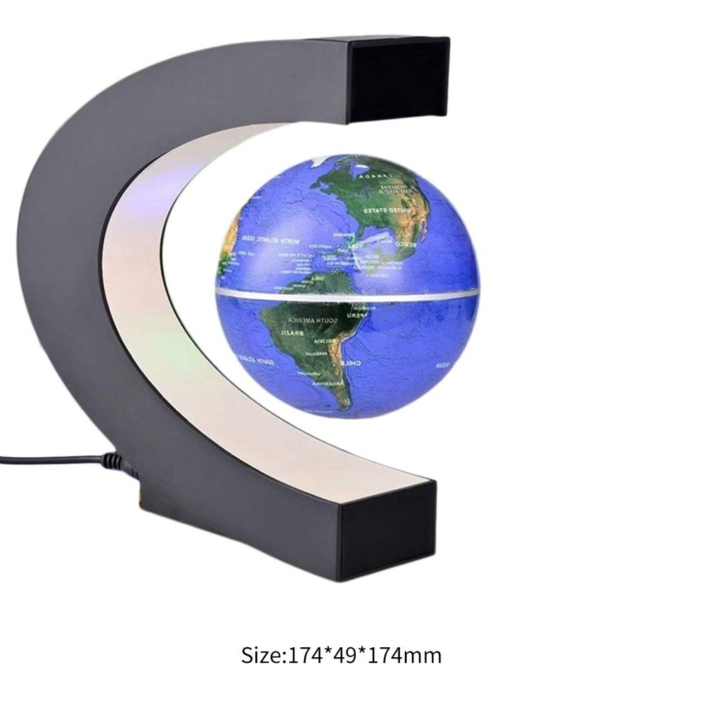 Floating Magnetic Levitation Globe Light World Map... – Grandado