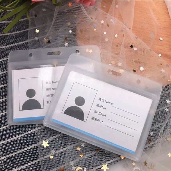 2Pcs Transparent Plastic Card Sleeve ID Badge Case... – Grandado