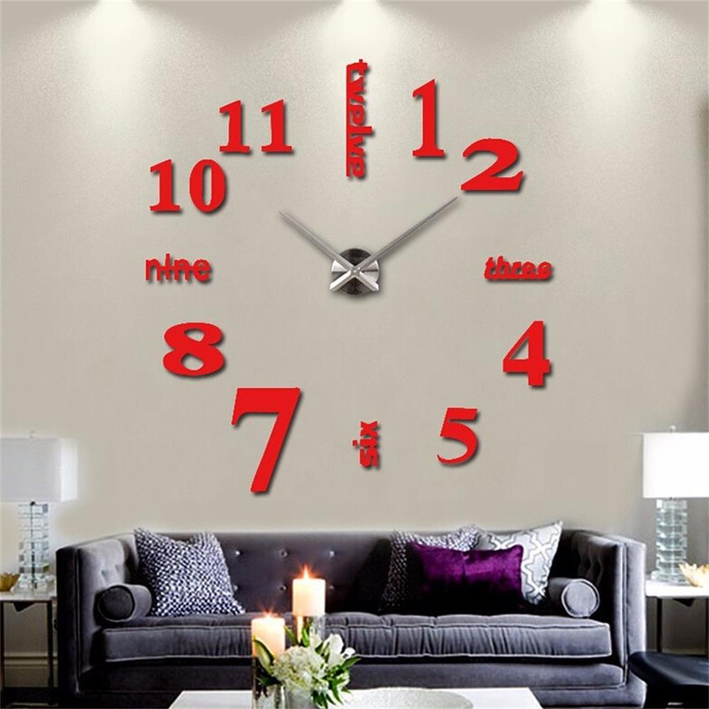 large modern quartz wall clock watch 3d real big c... – Grandado