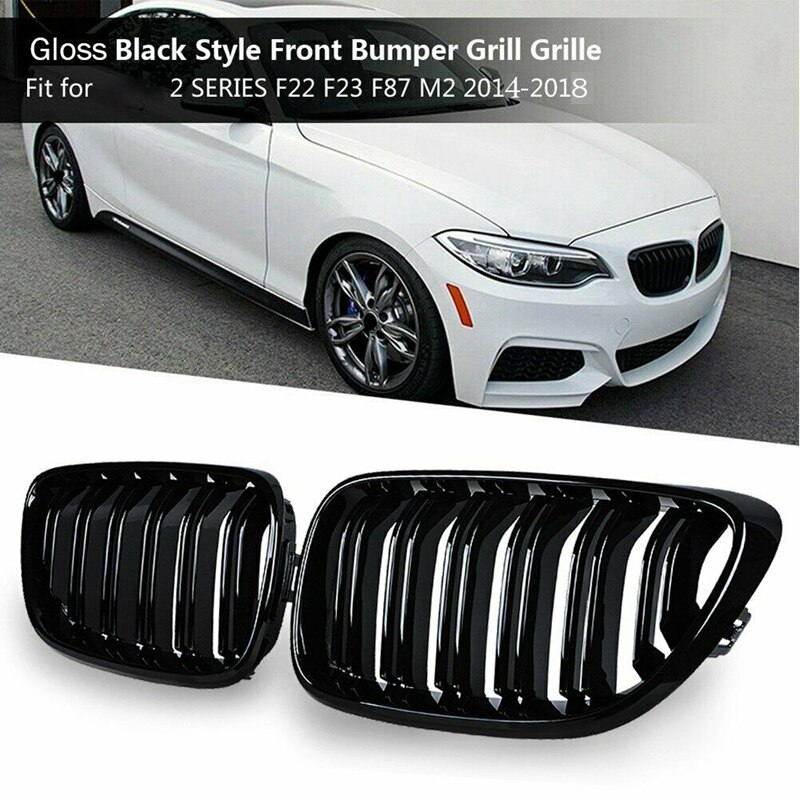 Grill Front Bumper Kidney Double Line Grille Sport... – Grandado