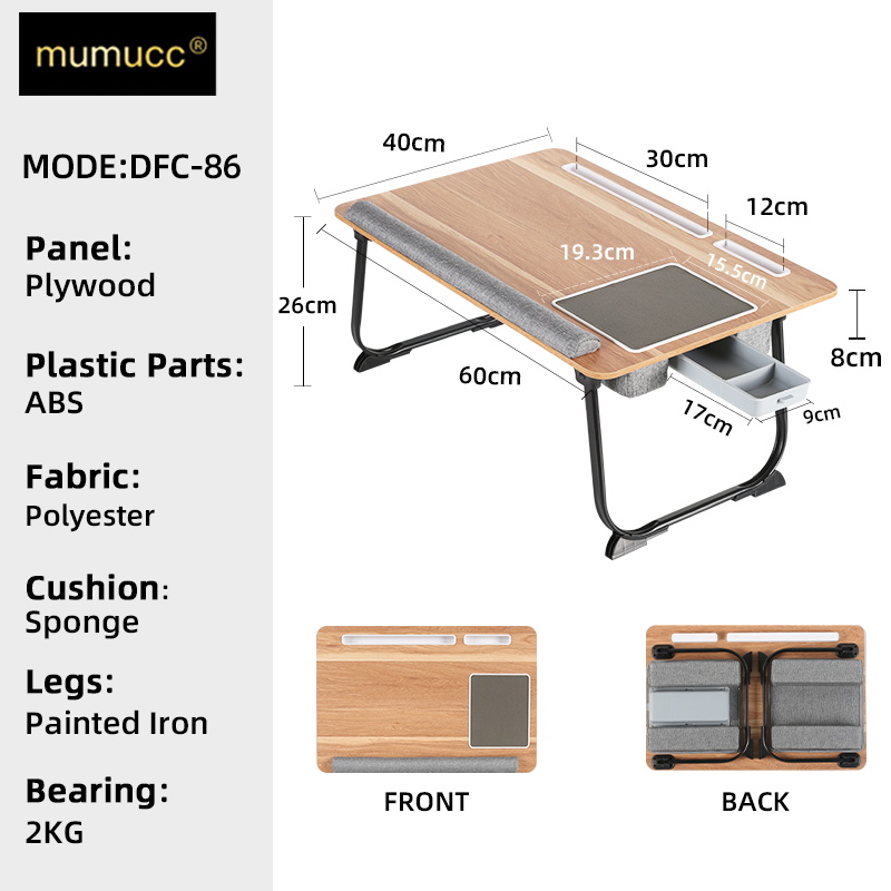 MUMUCC Draagbare bedtafel voor laptop, opvouwbaar ... – Grandado
