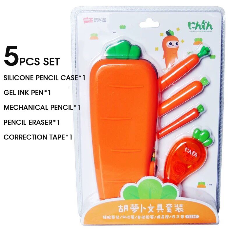 Andstal Super Cool Cute Carrot Stationery Set Kawa... – Grandado